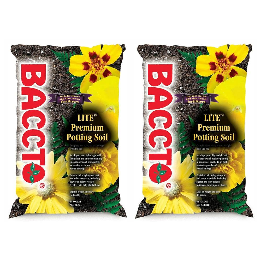 BACCTO 1420P Baccto Lite Premium Outdoor Potting Soil, 20 Qt. (2-Pack ...