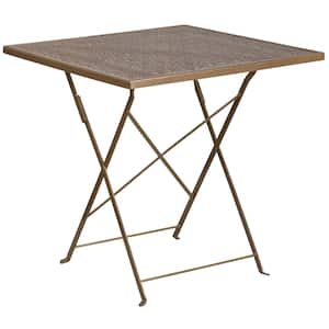 Carnegy Avenue Sky Blue Square Metal Outdoor Bistro Table CGA-XU-178173 ...