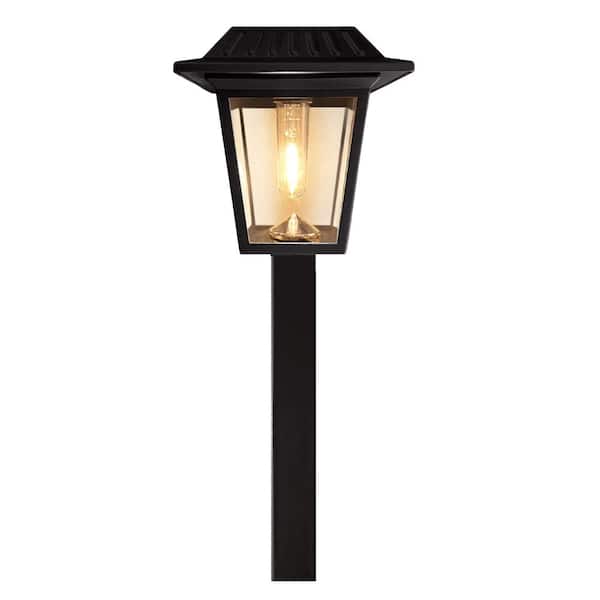 Monteaux Lighting Black Integrated LED Outdoor Solar Pathway Light with ...