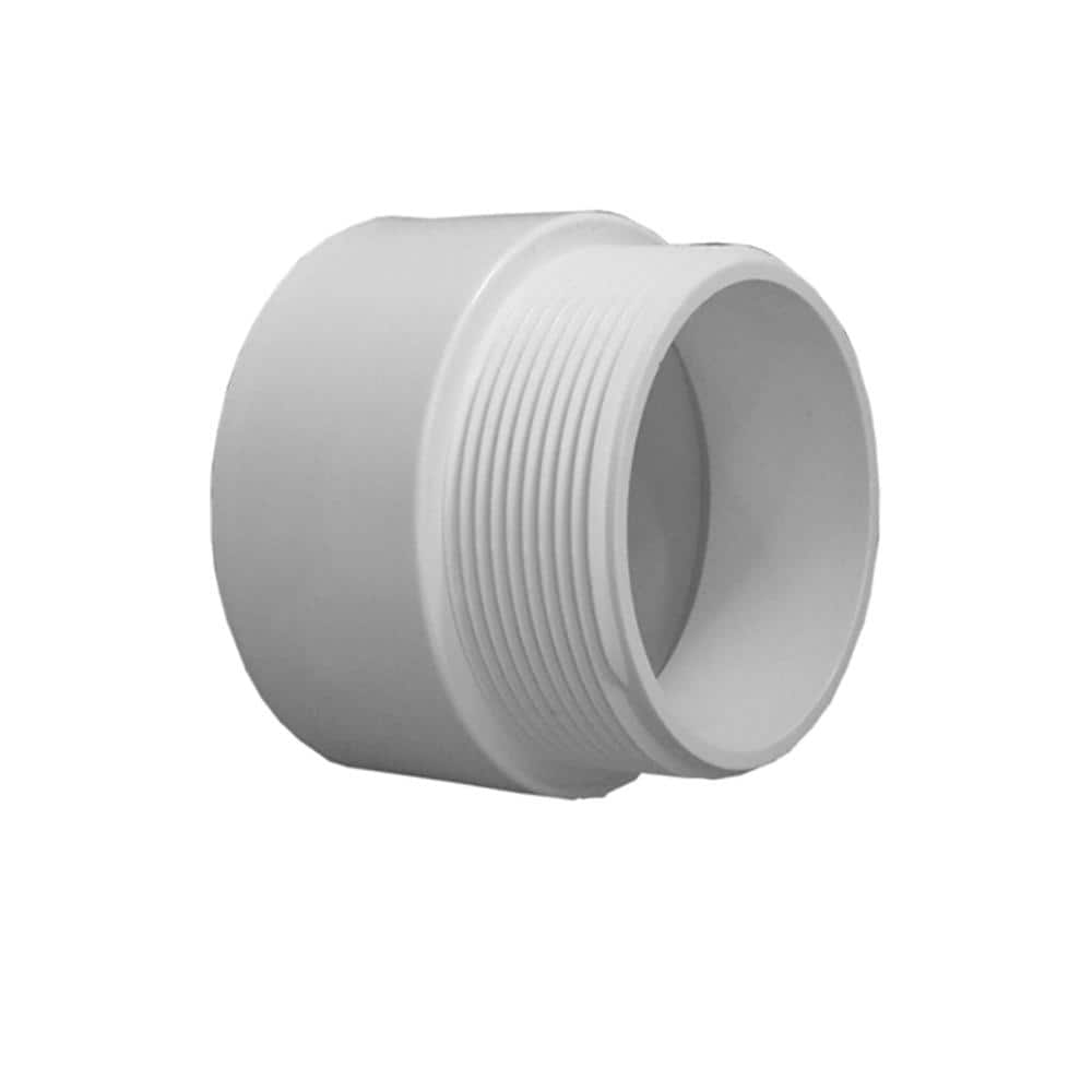 VPC 4 in. PVC DWV Hub x MPT Male Adapter 34-LP109-040B - The Home Depot