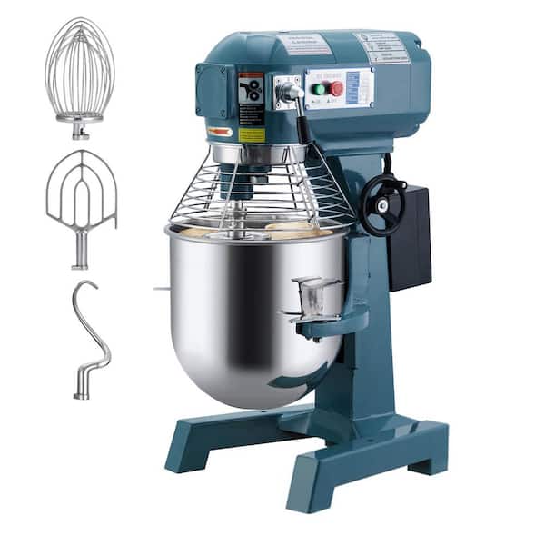Garvee 10 qt. 3-Speed Commercial Food Mixer in Blue with Stainless ...