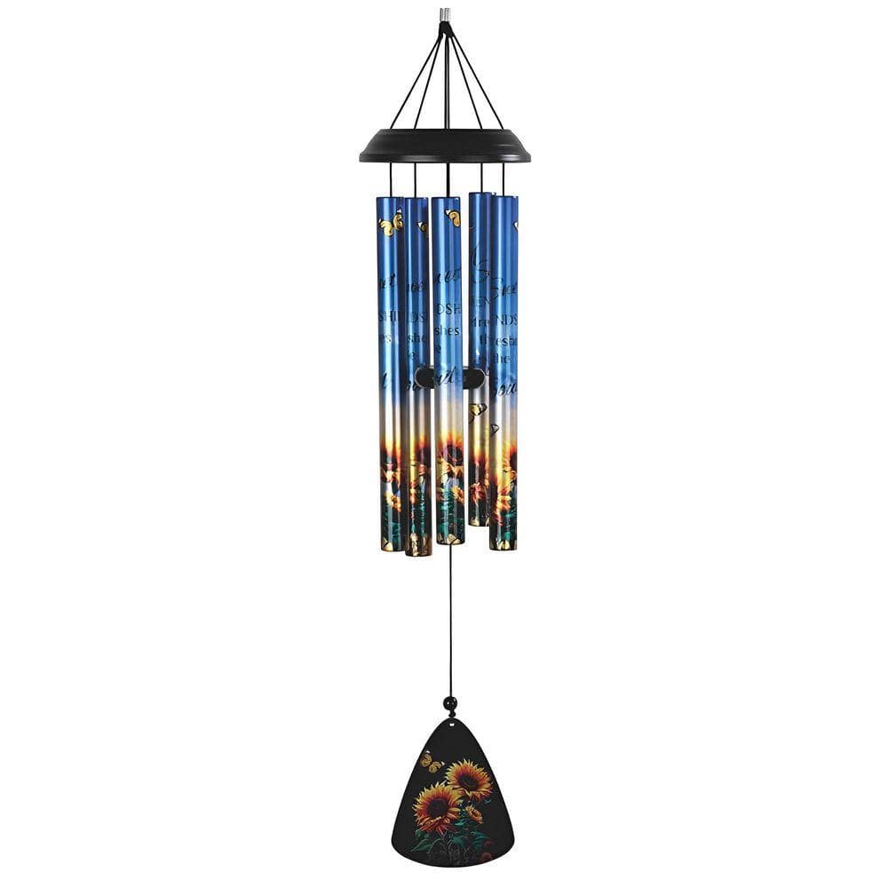 FC Design 30 in. Long Sunflower Stamped Tube Wind Chime GSC9932283 ...