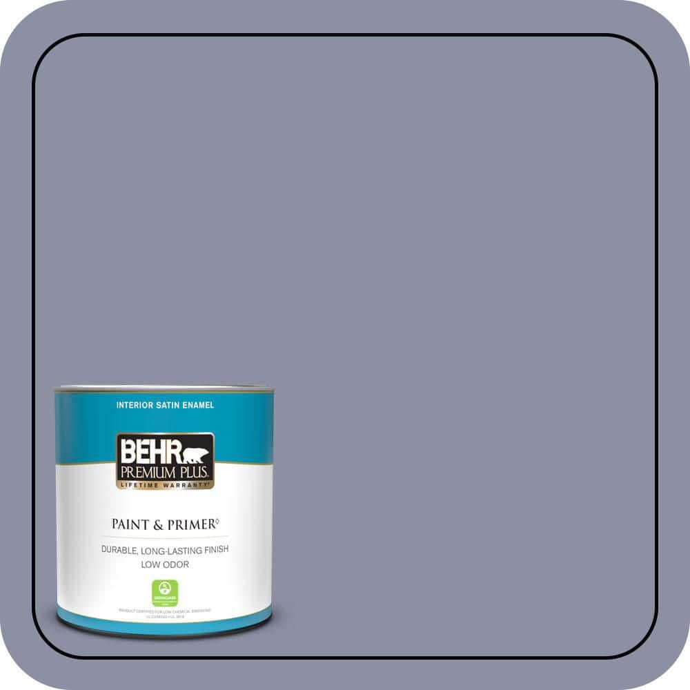 BEHR PREMIUM PLUS 1 qt. #S550-4 Camelot Satin Enamel Low Odor Interior ...