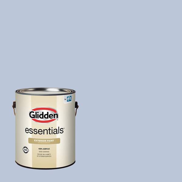 Glidden Essentials 1 gal. PPG1166-3 Blue Opal Satin Exterior Paint ...