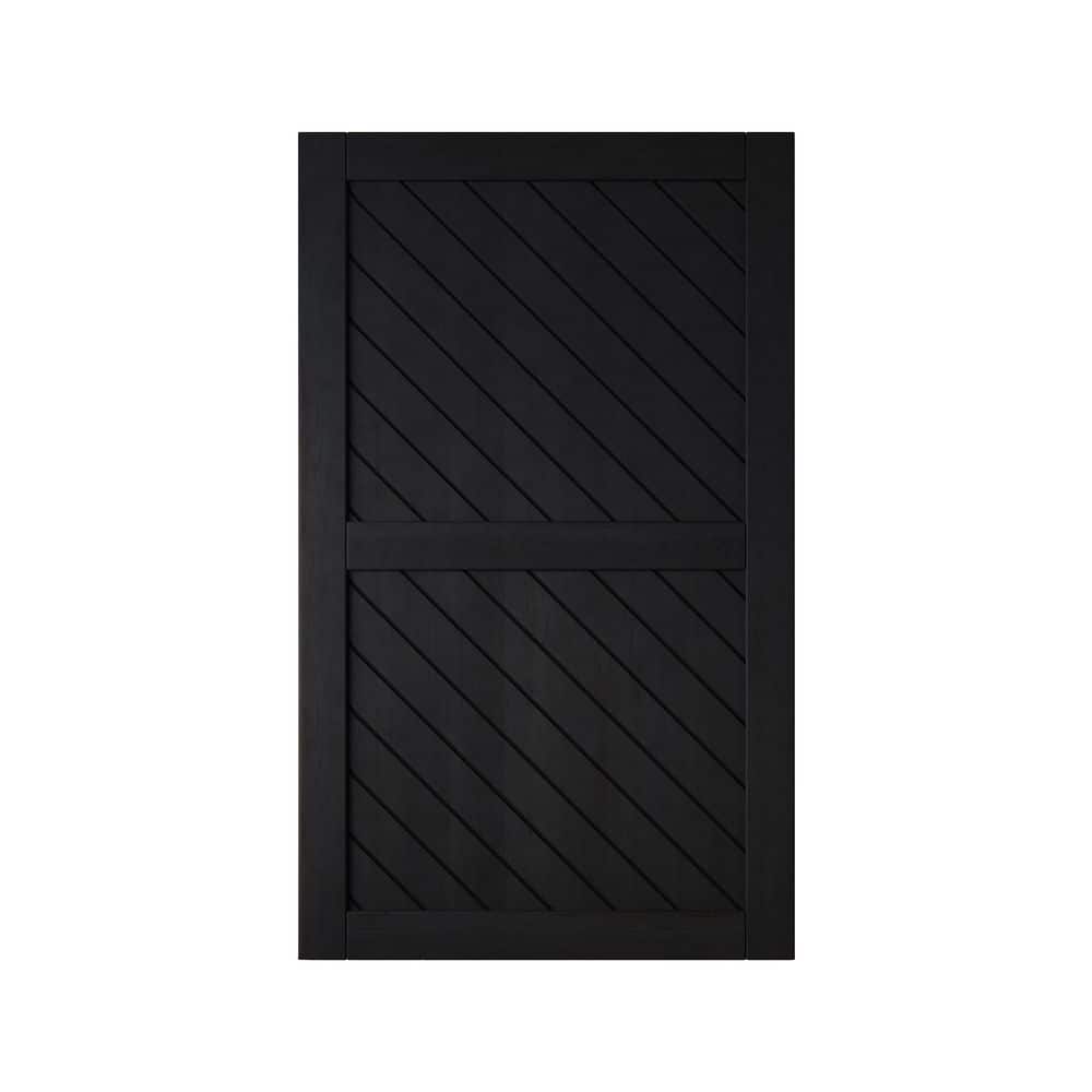 HOMACER XT2 50 in. x 80 in. C-Panel Solid Core Black Slanted Stripe ...