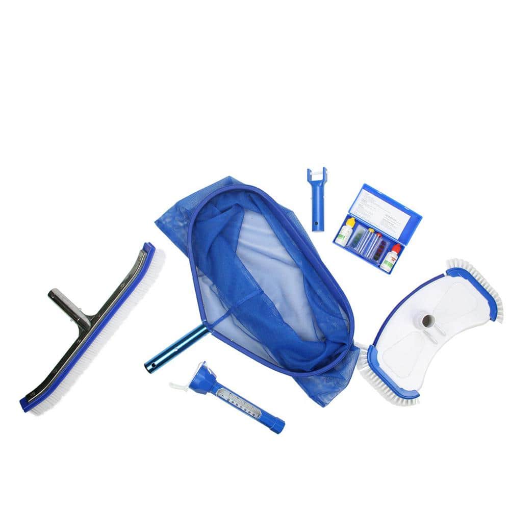 Pool Central Deluxe Swimming Pool Kit - Vacuum Leaf Rake Brush ...
