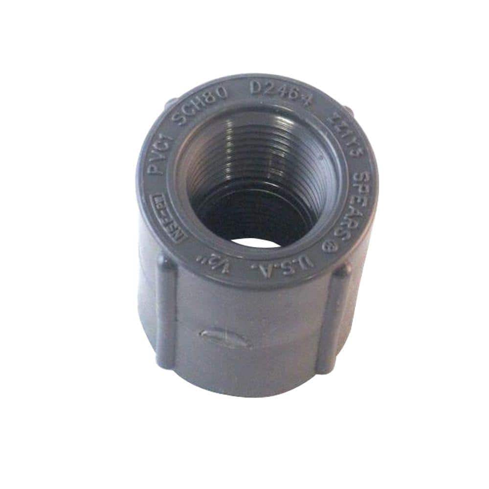 VPC 3/4 in. FPT PVC Sch. 80 Coupling 830-007 - The Home Depot