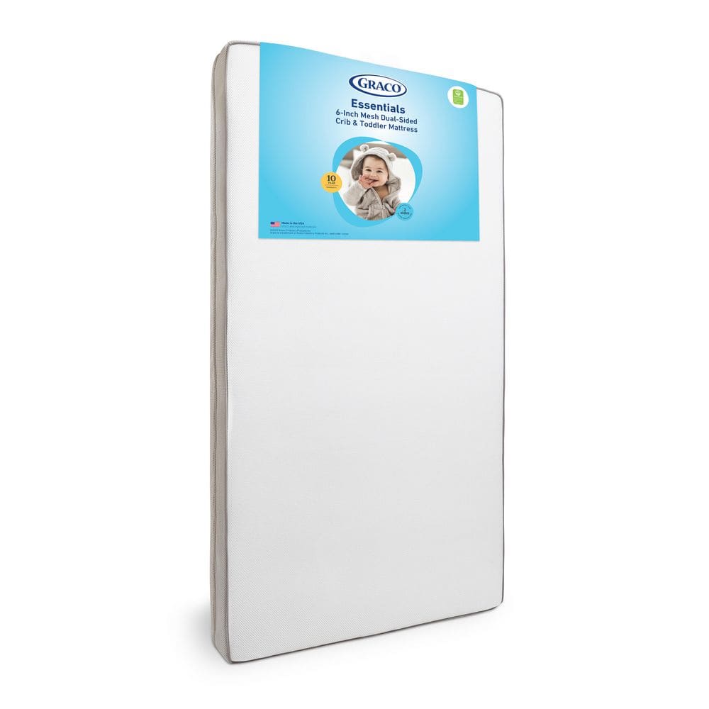 Graco Essentials 6-Inch Mesh Dual-Sided Baby Crib and Toddler Bed ...