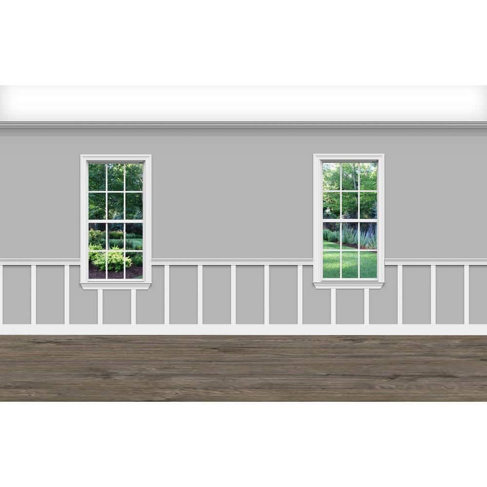 .75 in. D x 36 in. W x 92 in. L Unfinished Aspen Wood Katelyn Wainscot ...