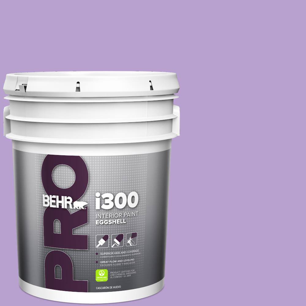 BEHR PRO 5 gal. #P570-3 Flower Girl Eggshell Interior Paint PR33005 ...