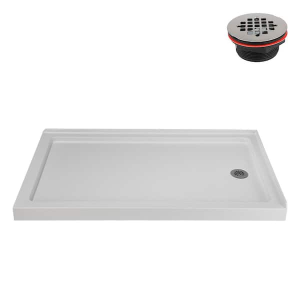 Streamline NTM-708-60WH-RH 60 in. x 36 in. Corner Acrylic Shower Pan ...