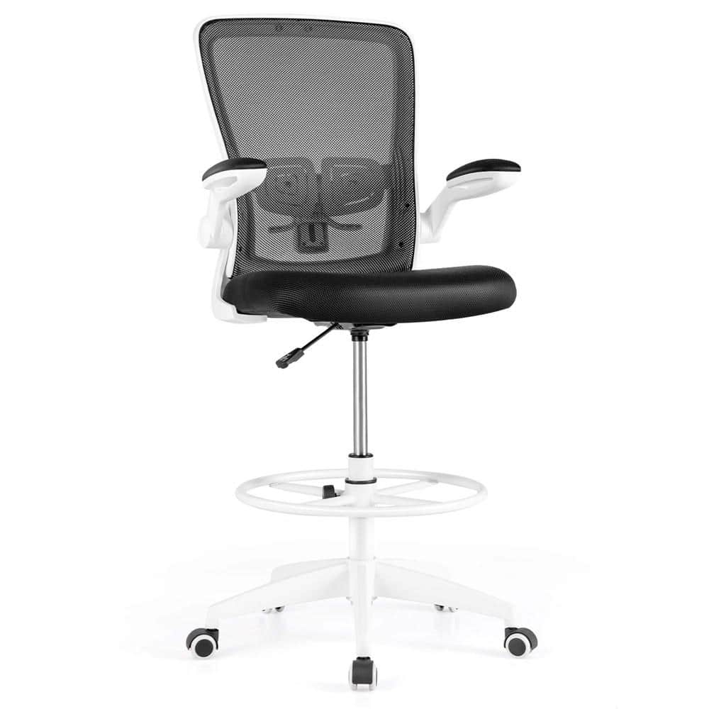 Costway Mesh Adjustable Swivel Ergonomic Computer Chair in Black and ...