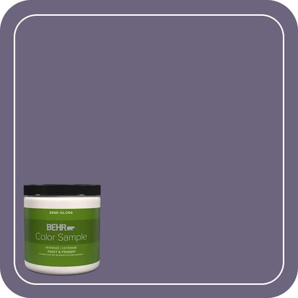 BEHR PREMIUM PLUS 8 oz. #650F-6 Victorian Iris Semi-Gloss Interior ...