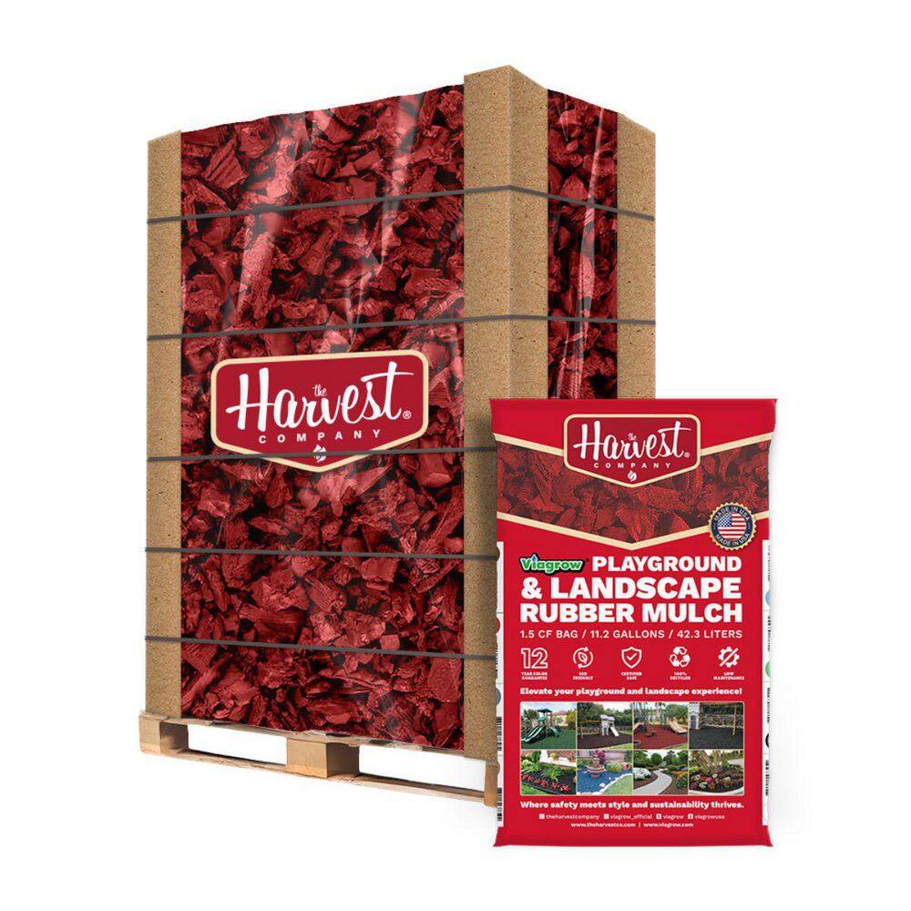 THE HARVEST COMPANY Viagrow 1.5 cu. ft. / 2000 lbs. Red Wood Rubber ...