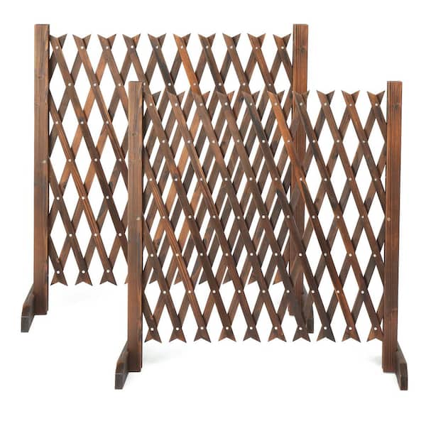 Karl home 35 in. Solid Wood Extendable Garden Fence K1G55000182 - The ...
