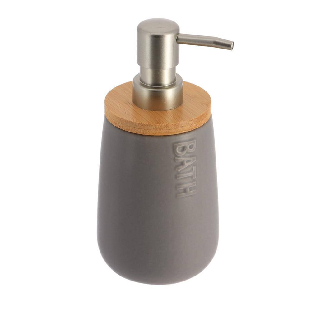 Bath D Dolomite Freestanding Vanity Soap Dispenser 15 Fl oz Bamboo Top ...