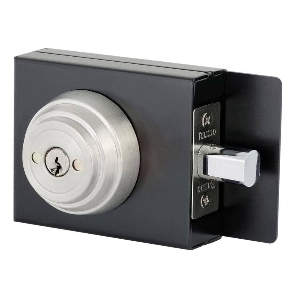 TOLEDO Satin Nickel Gate Double Cylinder Deadbolt with Metal Box T313 ...