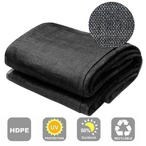 Reviews for Bigroof 6 ft. x 6 ft. Black 50% Shade Fabric Sun-Block ...