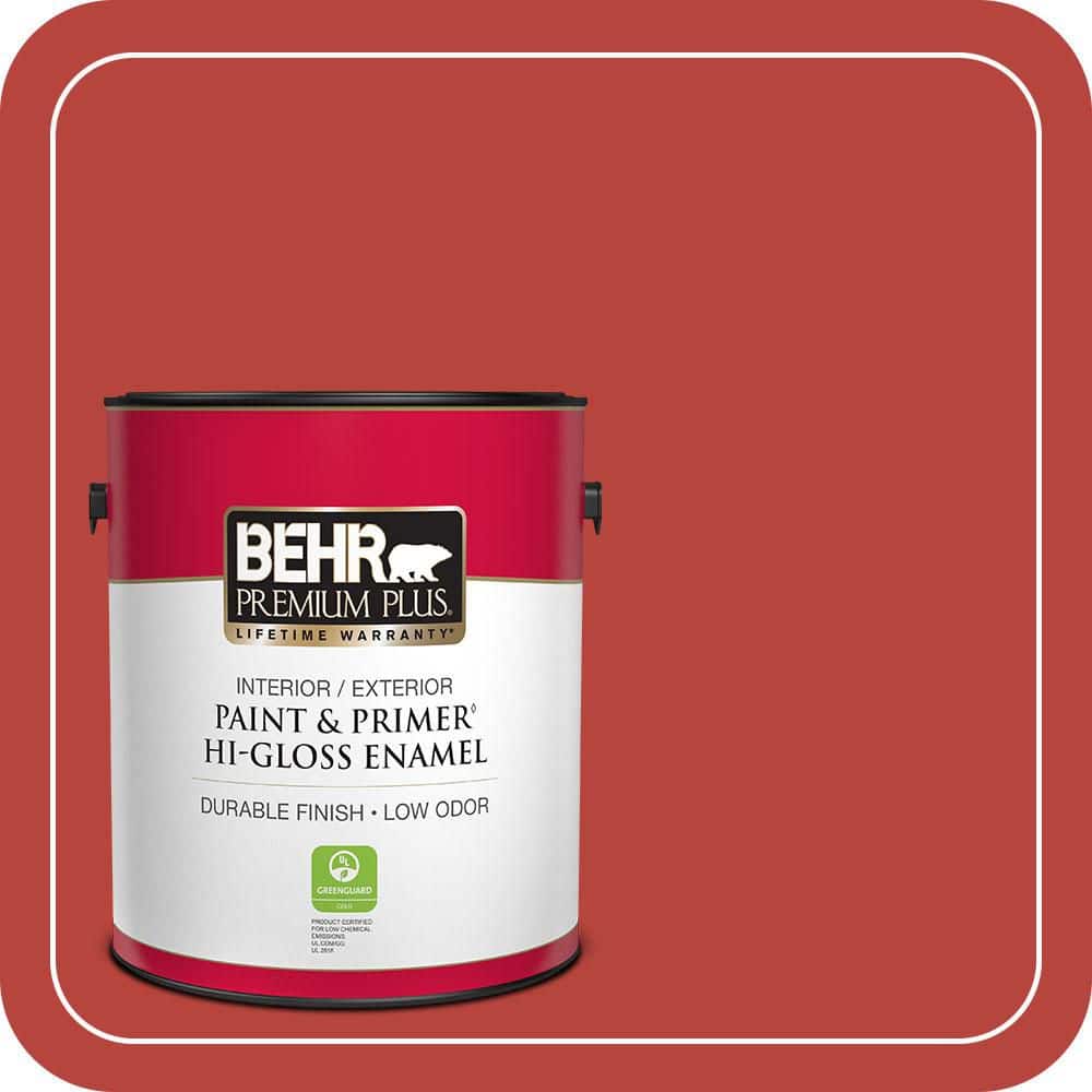 BEHR PREMIUM PLUS 1 gal. #P160-7 Stiletto Love Hi-Gloss Enamel Interior ...