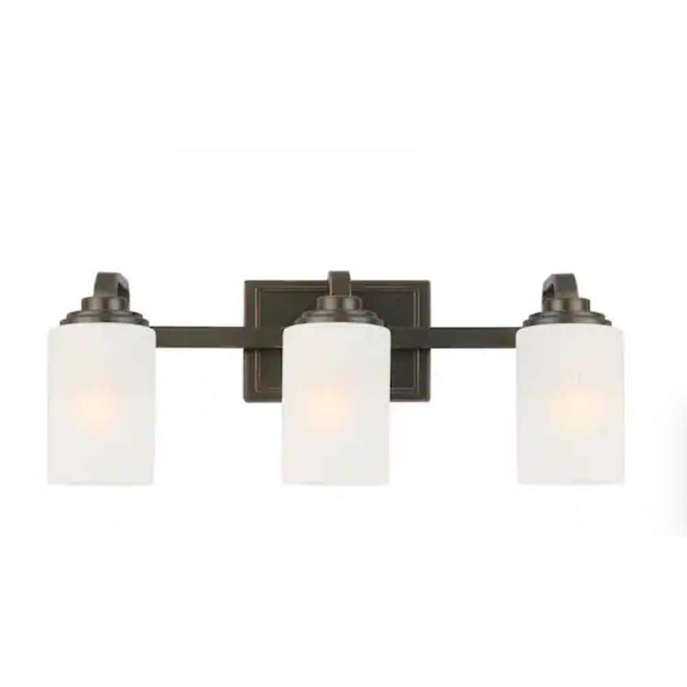 Hampton Bay 21 in. 3-Light Oil-Rubbed Bronze Contemporary Bathroom ...