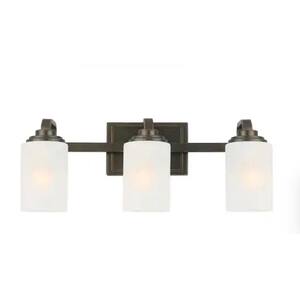 Hampton Bay Andenne 26.3 in. 3-Light Transitional Bronze Bathroom ...