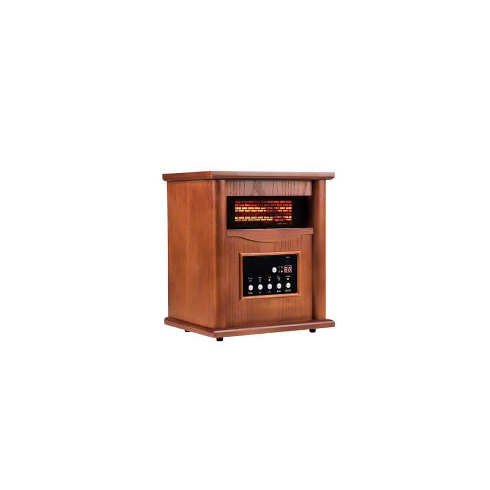 1500W Electric Infrared Space Heaters In Chestnut brown, with Wood ...