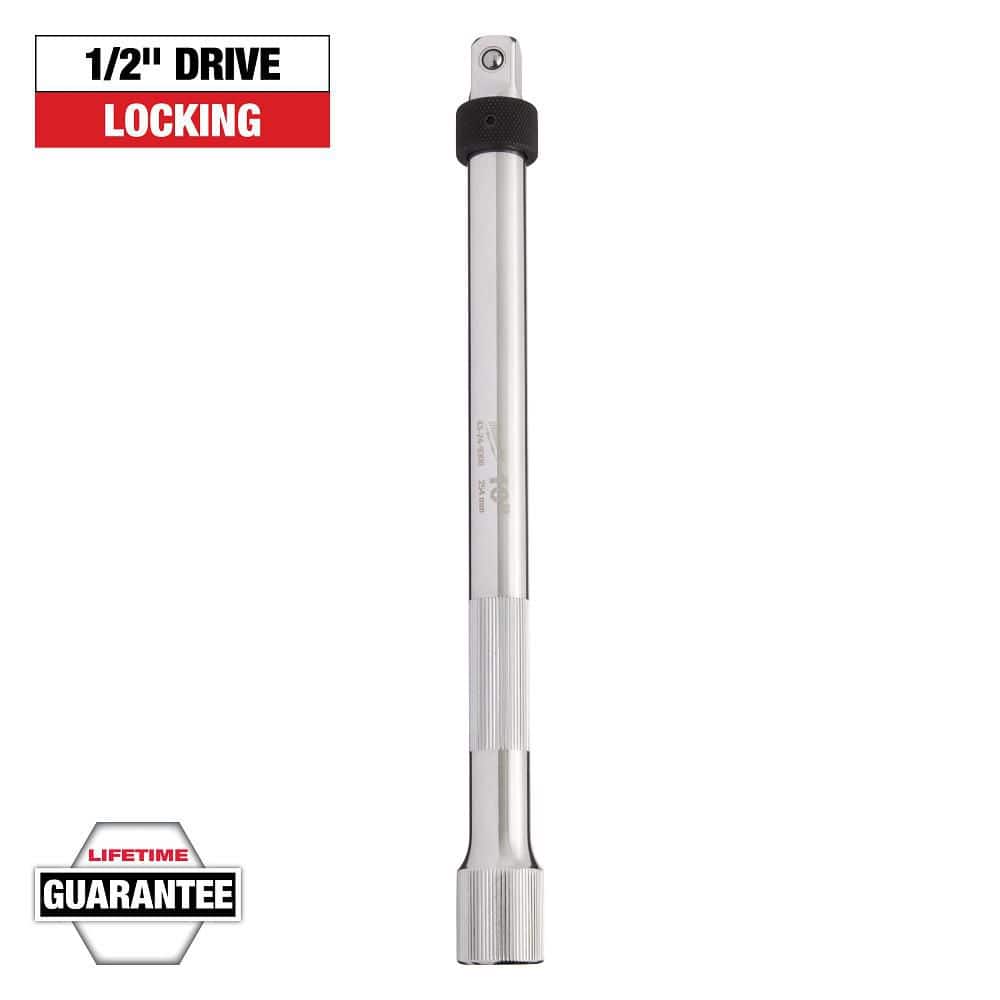 Milwaukee 1/2" Drive 10" Locking Extension 43-24-9308 - The Home Depot