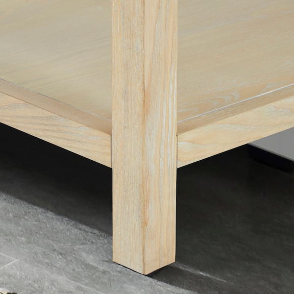 Home Decorators Collection Arcott 31 in. Single Sink Fluted Natural ...