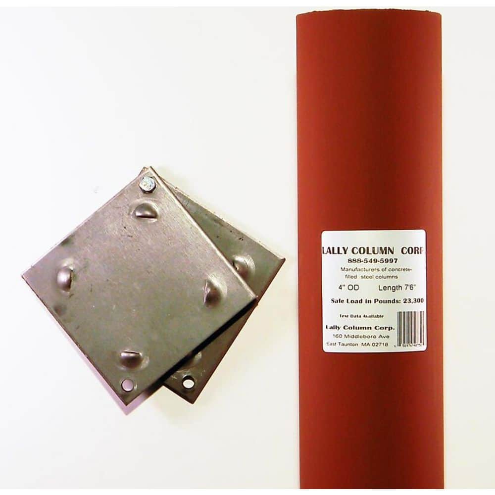 4 in. Lally Column Cap and Base Jack Post 340876 - The Home Depot