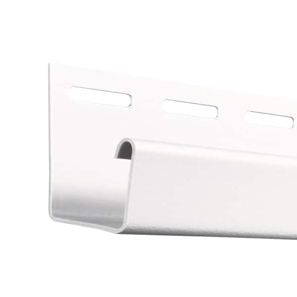CertainTeed 3/4 in. x 2 in. x 12-1/2 ft. Colonial White J-Channel Vinyl ...