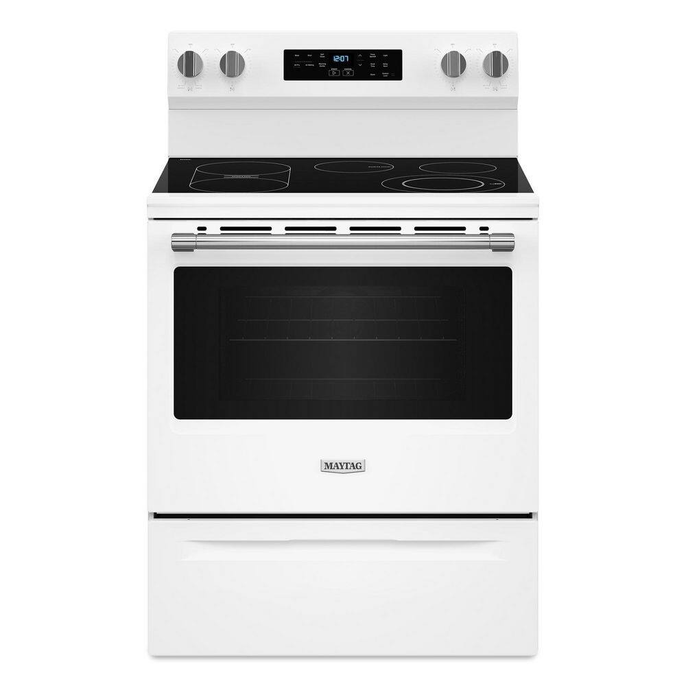 Maytag 30 in. 5-Element Freestanding Electric Range in White with No ...