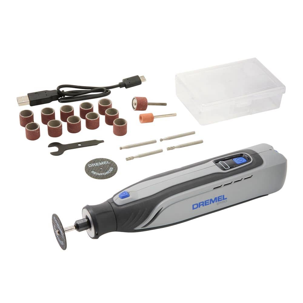 Dremel 8150 8V Cordless Rotary Tool Kit with Brushless Motor and LED ...