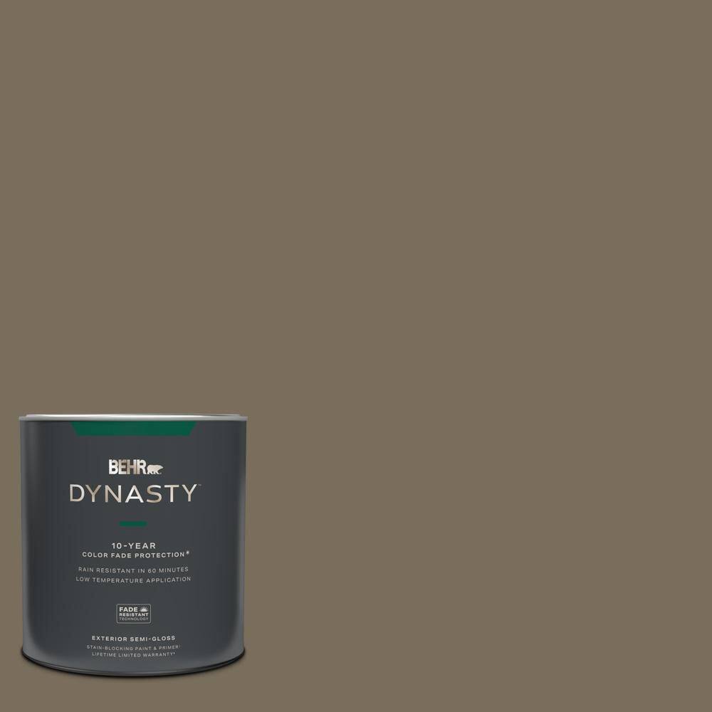 BEHR DYNASTY 1 qt. #730D-6 Coconut Husk Semi-Gloss Exterior Stain ...