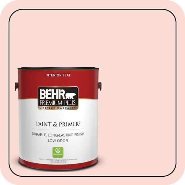 BEHR PREMIUM PLUS 1 gal. #170A-1 Pink Parfait Flat Low Odor Interior ...