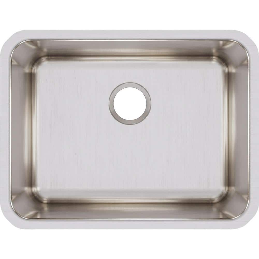 Elkay Lustertone 24 in. Undermount Single Bowl 18-Gauge Stainless Steel ...
