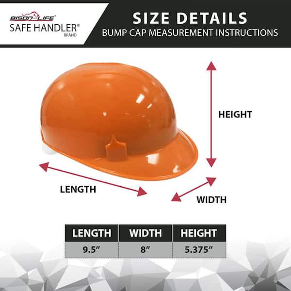 Buy Orange HDPE Cap Style Bump Cap with 4 Point Pin Lock Suspension ...