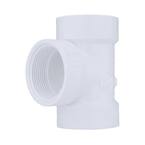 Charlotte Pipe 6 in. PVC DWV Flush Cleanout Tee PVC 00445 1400