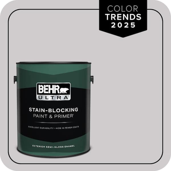 BEHR ULTRA 1 gal. #MQ3-28 Rock Crystal Semi-Gloss Enamel Exterior Paint ...