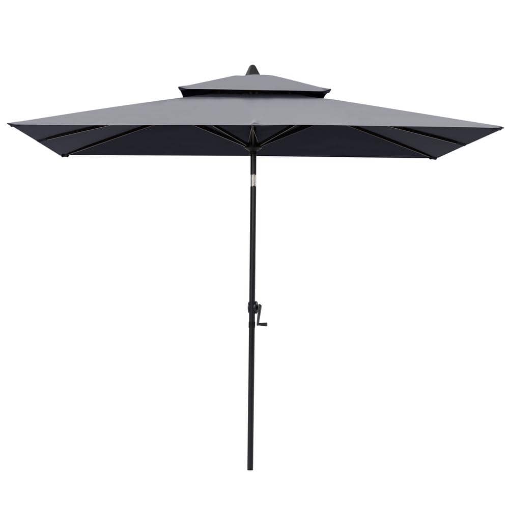 Pellebant Double Top 10 ft. x 6.5 ft. Rectangular Market Crank and Tilt ...