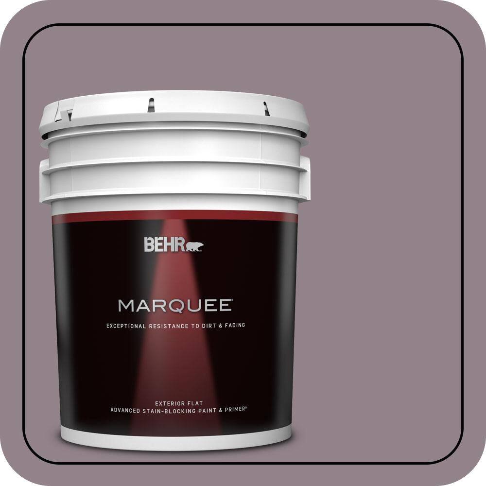 BEHR MARQUEE 5 gal. #N110-4 Gothic Purple Flat Exterior Paint & Primer ...