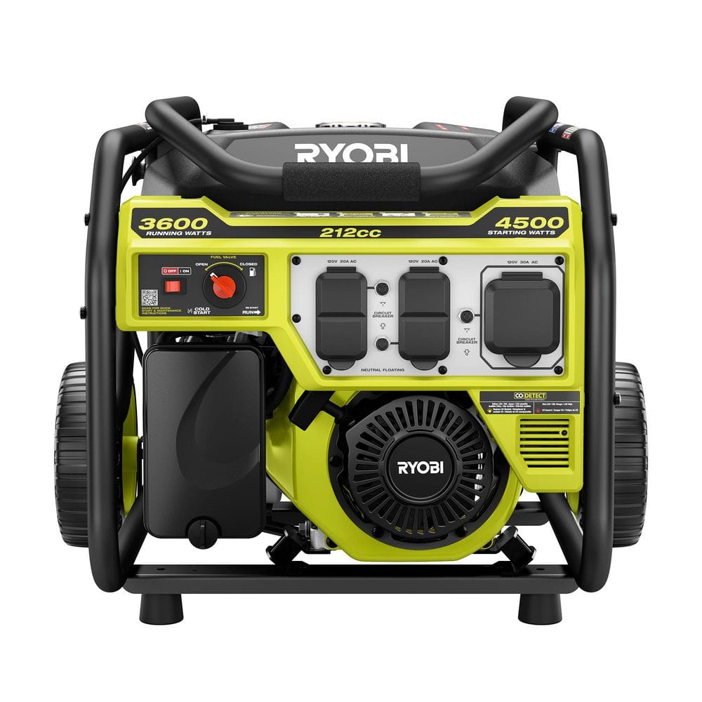 RYOBI 3600-Watt Carb Compliant Recoil Start Gasoline Powered Portable ...
