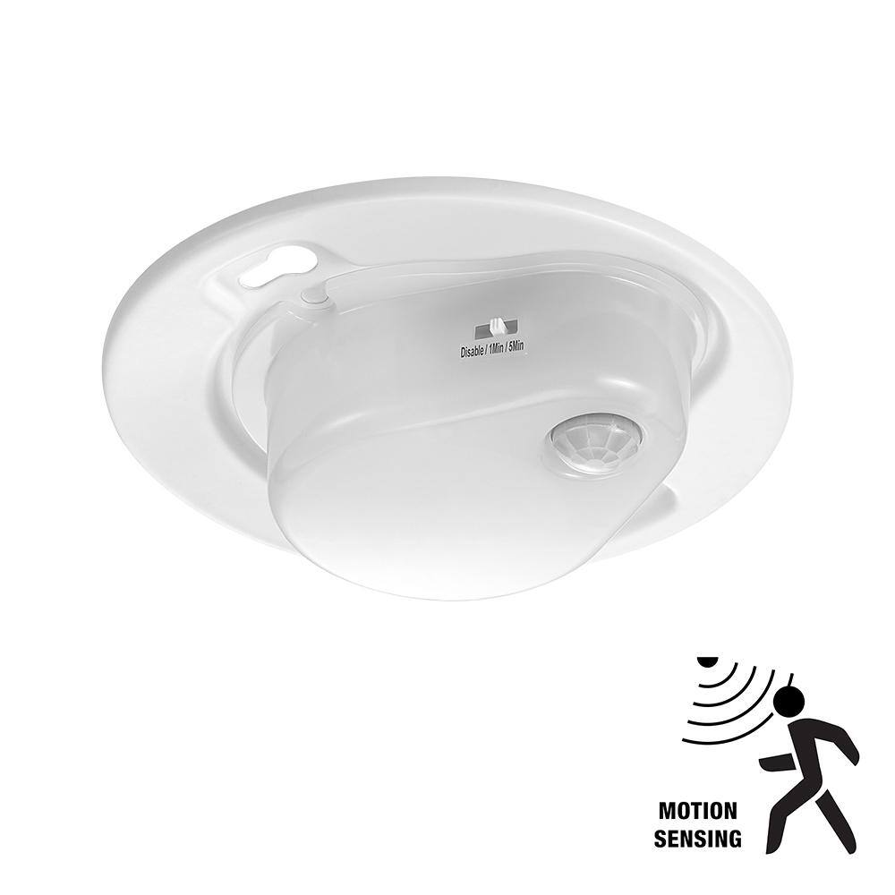 Commercial Electric 45-Watt Equivalent E26 5 in. Motion Sensing Closet ...