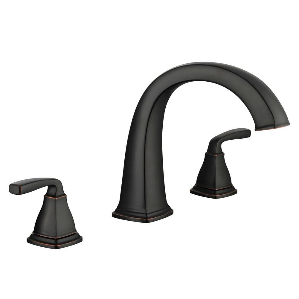 Glacier Bay Mason 2-Handle Deck-Mount Roman Tub Faucet in Bronze 67416 ...