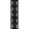 World Rug Gallery Bohemian Stripe 2'x7' Black Runner Rug 385BLACK2X7 ...