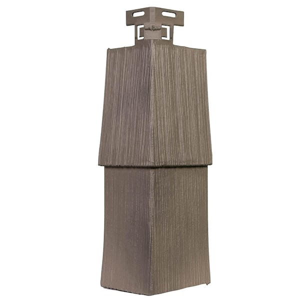 Novik Shake RS 4.5 in. x 14.63 in. Weathered Blend Plastic Rough Sawn ...