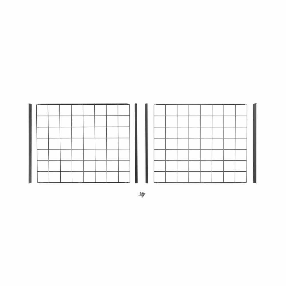 ProWood 26 in. H x 32 in. W Black Powder-Coated Hog Wire Metal Panels ...