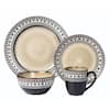 Lorren Home Trends 16-Piece Casual Neutral Stoneware Dinnerware Set ...