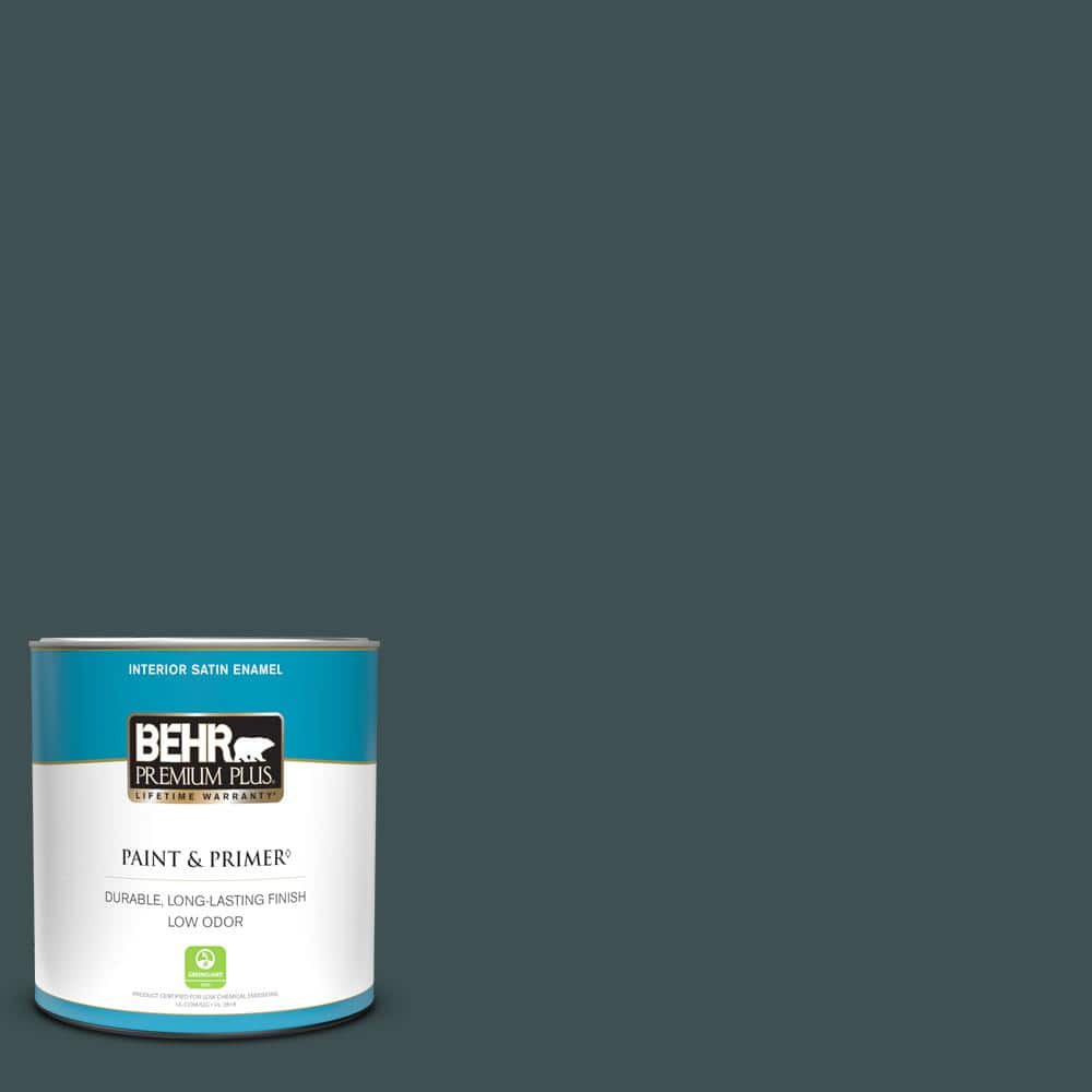 BEHR PREMIUM PLUS 1 qt. #S440-7 Thermal Satin Enamel Low Odor Interior ...