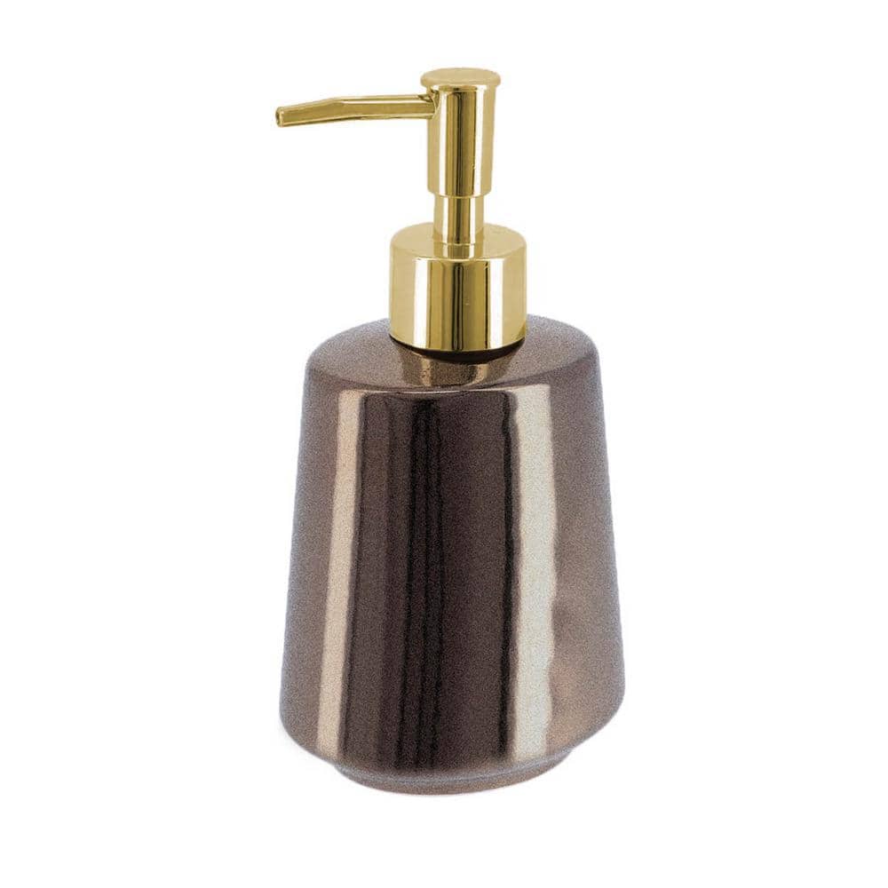 Porcelain Freestanding Soap Dispenser Crackled Texture Bronze 62113168 ...