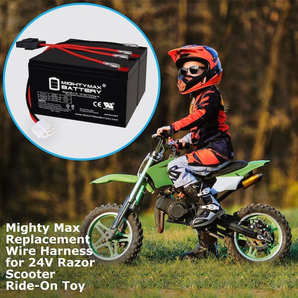 MIGHTY MAX BATTERY 12 Volt 7Ah SLA Replacement Battery Compatible With Razor MX350 V33 and up MAX4136041 The Home Depot